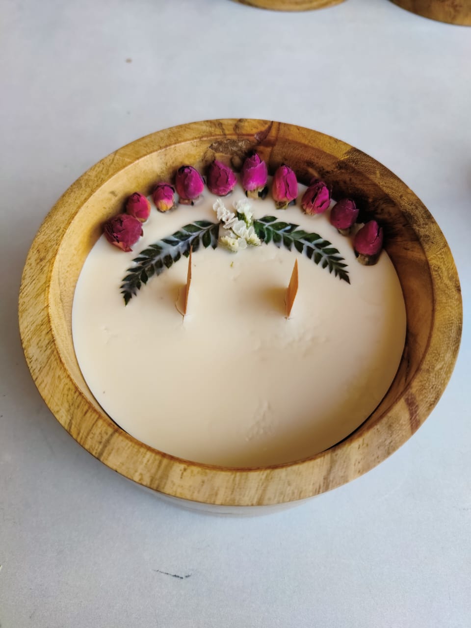 British Tea Rose Candle - Luxe Wooden Candles - Avman Studio